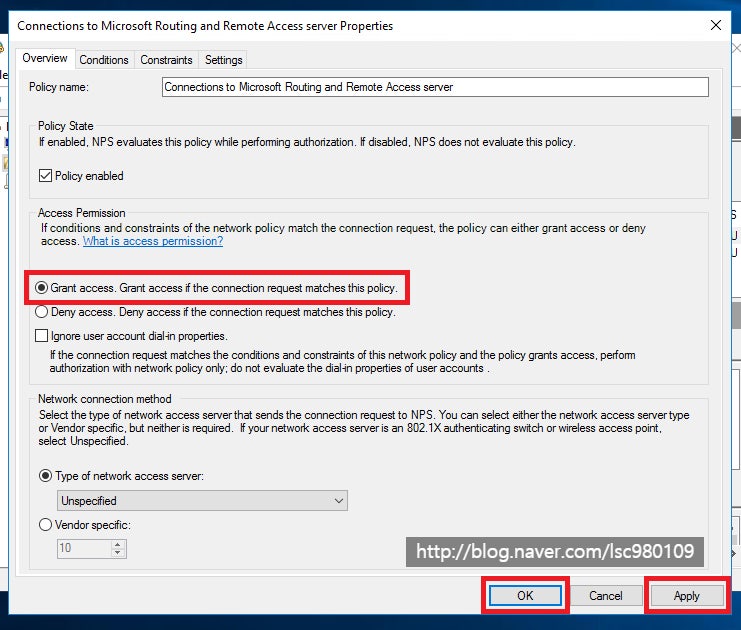 Windows Server 2016 - VPN 812 에러 해결방법 : 네이버 블로그