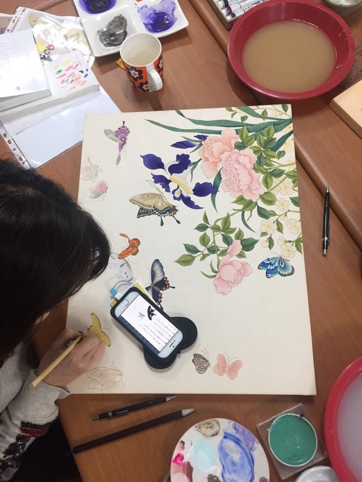 부산취미미술부산한국화화실부산화실부산민화채색화배우기책가도화접도목화그리기꽃그리기 네이버 블로그