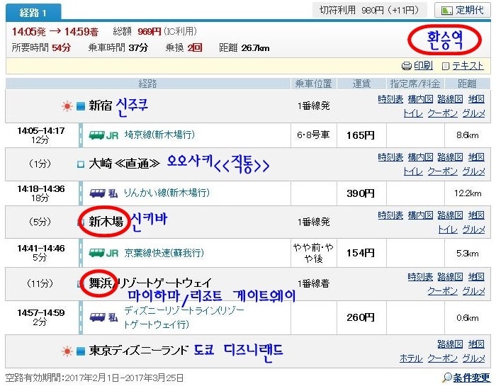 초간단★신주쿠역에서 도쿄 디즈니랜드씨 가는법 네이버 블로그