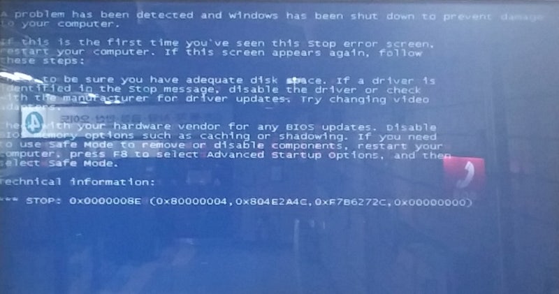 [이해] 윈도우 사용중 블루스크린 Blue screen 발생, 오류코드 STOP : 0x0000008E 고장증상 이해 : 네이버 블로그