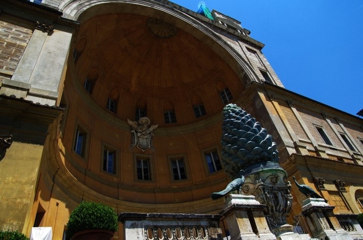 코르틸레 델라 피그냐(Cortile della Pigna) 솔방울 정원, Musei Vaticani : 네이버 블로그