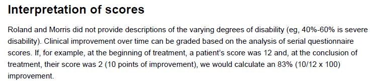 [진단/평가] The Roland-Morris Disability Questionnaire (RMQ/RDQ) : 네이버 블로그