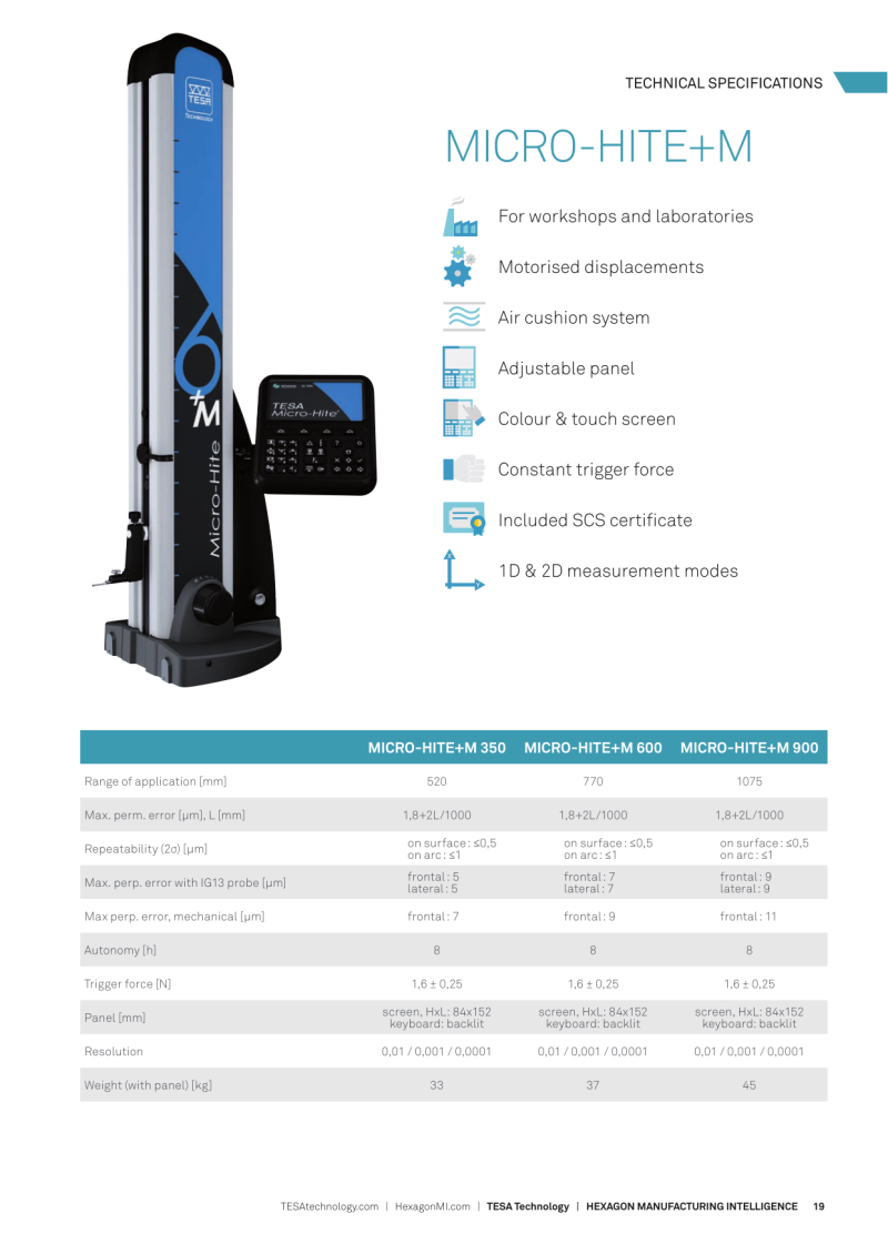 2017년 NEW TESA MICRO HITE ( TESA 신형 이차원 높이 측정기 ) 브로슈어 : 네이버 블로그
