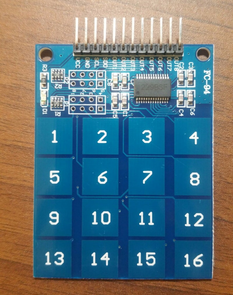 TTP229 4x4 touch keypad 동작 확인 : 네이버 블로그