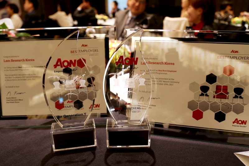 램리서치코리아, AON 선정 ‘2017 한국 최고의 직장’ 본상 및 특별상 수상 : 네이버 블로그