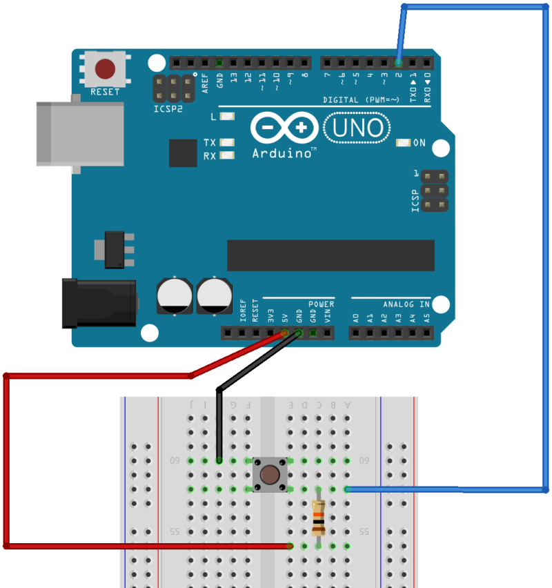 [가장 쉬운 아두이노 강의] (21) ★예제 : 스위치 ③ 풀업 저항 만들기 (저항 사용) : 네이버 블로그