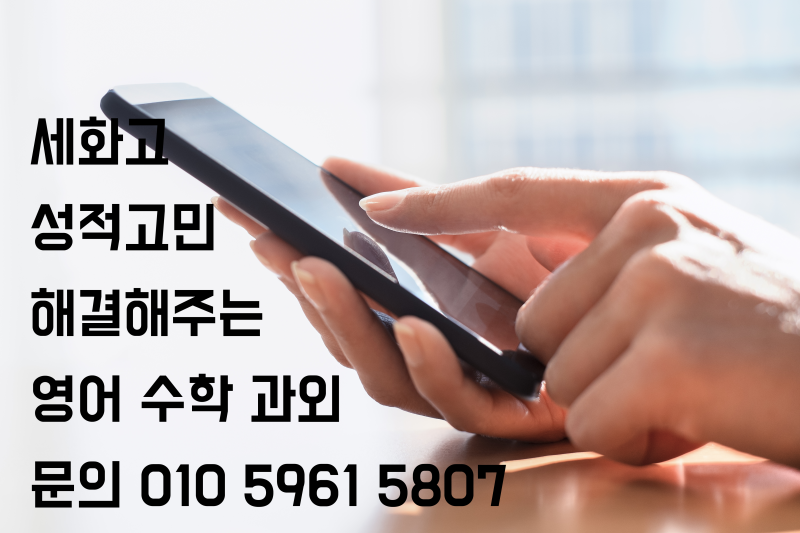 세화고등학교를 위한 영어 수학 전문 과외 세화고 내신완벽대비 네이버 블로그