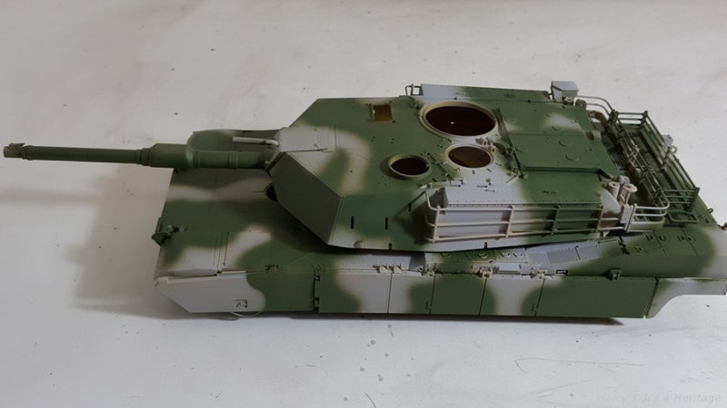 1/35 M1A2 SEP V2, Academy - #04 Camo. painting with template / 나토3색 위장 ...