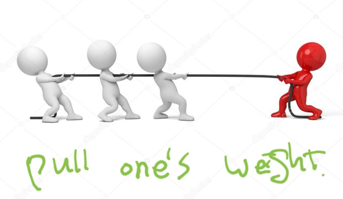 재밌는idiom]pull one's weight 자기체중을 끌다? : 네이버 블로그