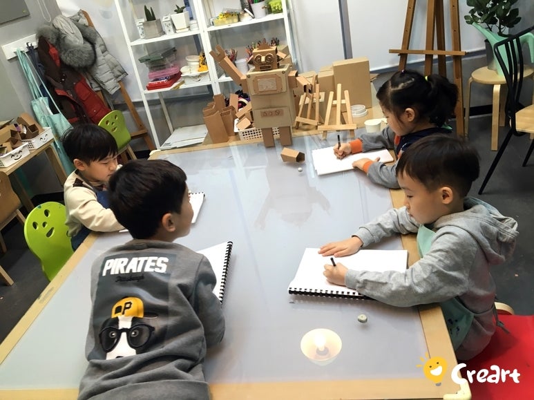 Klein 7세 수업 면으로 입체표현 시흥시 정왕동 배곧 크리아트 미술학원 네이버 블로그