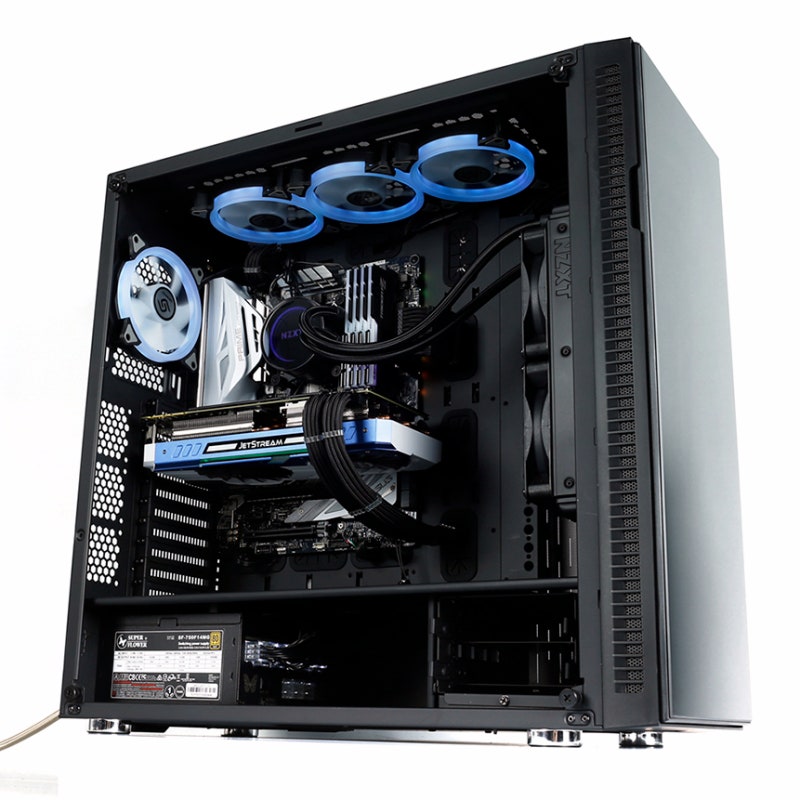 화이트&스카이블루 컨셉의 커스텀 수냉PC T1000 : 네이버 블로그