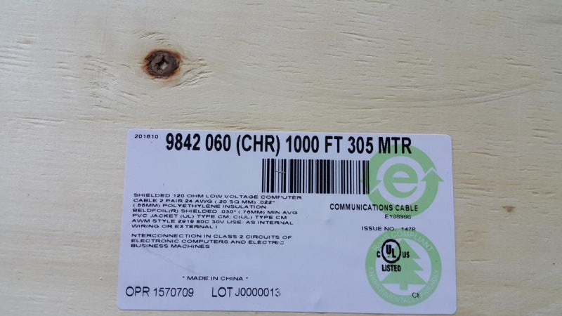 Belden 9842 RS-485 Application Cable : 네이버 블로그