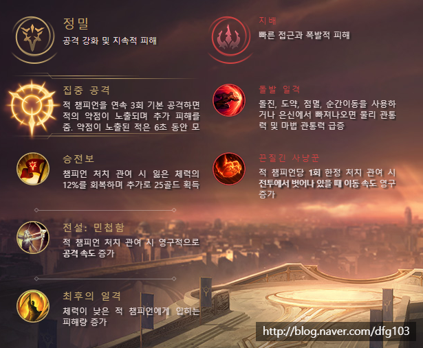 롤 시즌8 킨드레드 룬 및 스킬트리템트리 원딜 네이버 블로그
