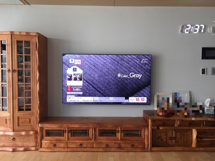 UN65MU8000 벽걸이TV설치와 LED시계 설치 : 네이버 블로그