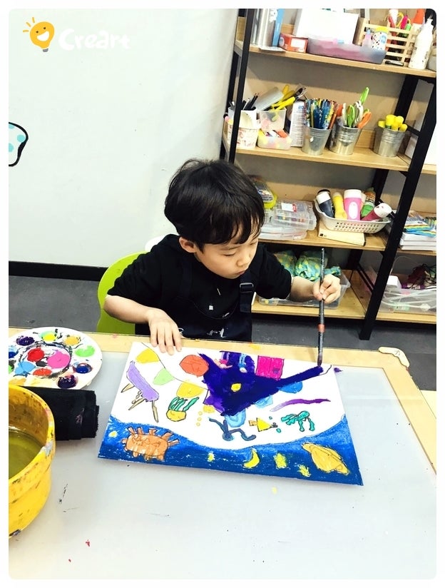 Kinder 초등 수업 미래의 도시 과학 상상화 시흥시 정왕동 배곧 미술학원 창의미술 크리아트 네이버 블로그