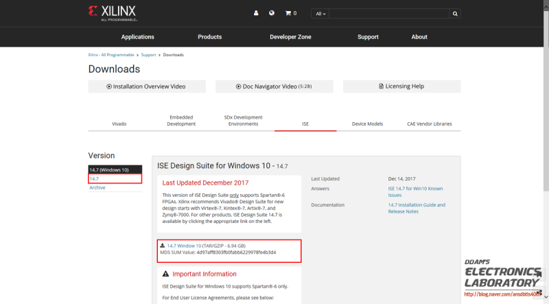[FPGA 강의] 4강 - Xilinx ISE Design Suite 14.7 WebPack 개발환경 구축 : 네이버 블로그