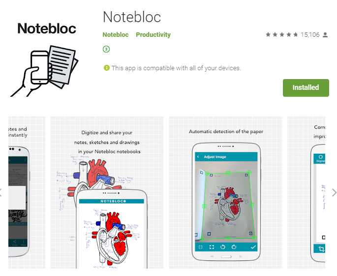 [노트 필기 스캐너 앱] 노트 블록 Notebloc 을 사용 중입니다 : 네이버 블로그