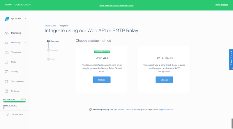 SendGrid API 연동 : 네이버 블로그