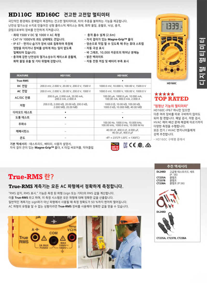 AMPROBE 고전압 멀티테스터 HD110C,HD160C서광계측기판매 : 네이버 블로그