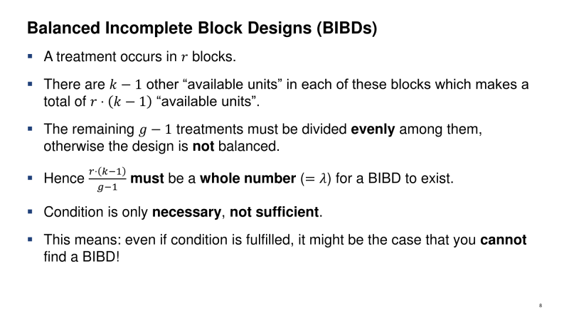 [ANOVA(분산분석)] Balanced Incomplete Block Designs (BIBDs) 란? : 네이버 블로그