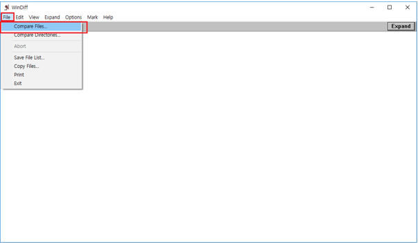 WinDiff 파일비교 명령어 : 네이버 블로그