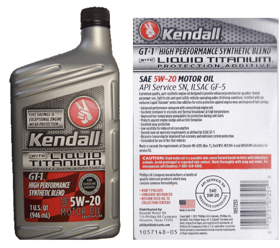 규격을 "칼같이" 만드는 블랜딩 노하우 Kendall with Liquid Titanium API SN, ILSAC GF-5 ...