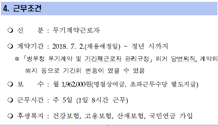니맘알아취업연구소 직무수행계획서 예시 자소서 자기소개서 경인지방병무청 무기계약근로자복무지도관 신규채용 계획 공고