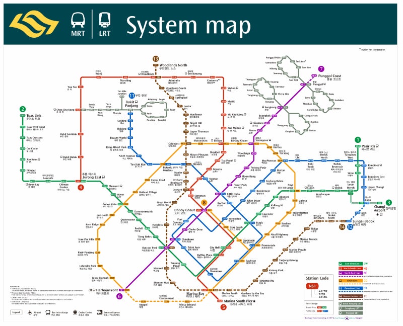 싱가포르 MRT 노선도 : 네이버 블로그