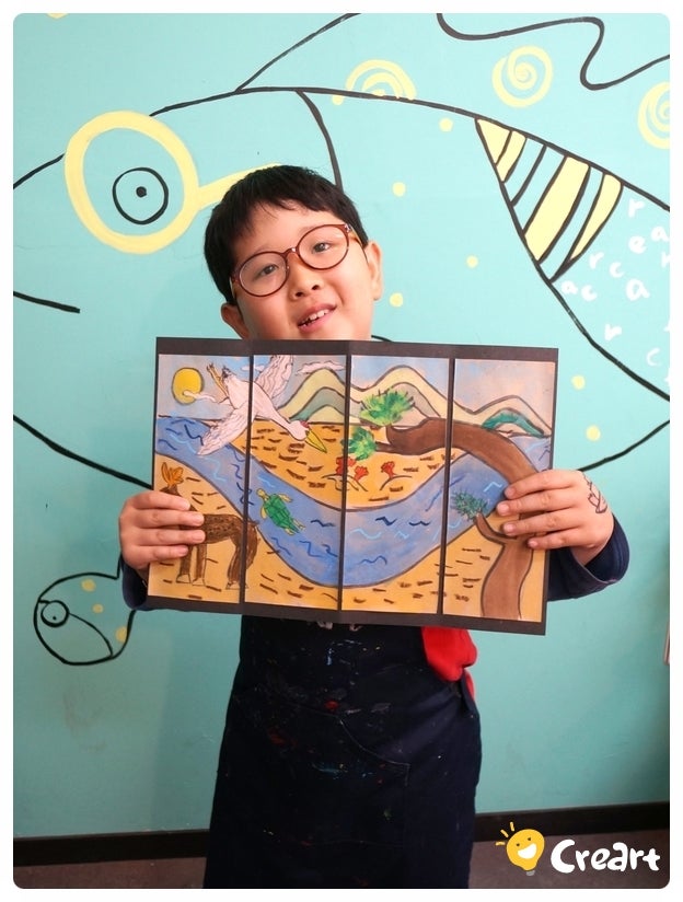 Kinder 초등 수업 십장생 병풍 시흥시 정왕동 배곧 미술학원 창의미술 크리아트 네이버 블로그