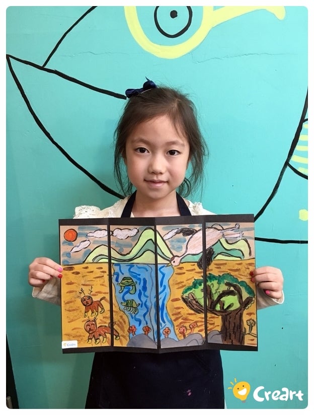 Kinder 초등 수업 십장생 병풍 시흥시 정왕동 배곧 미술학원 창의미술 크리아트 네이버 블로그