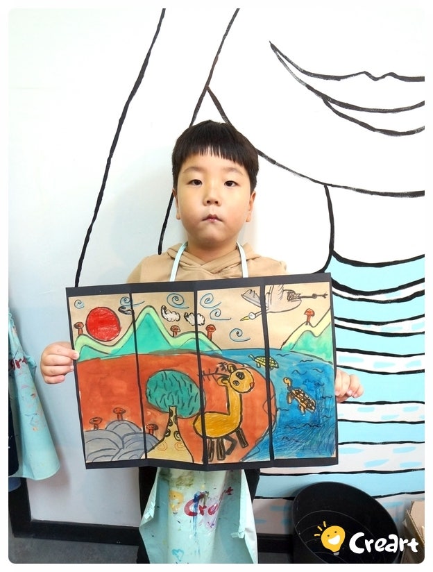 Kinder 초등 수업 십장생 병풍 시흥시 정왕동 배곧 미술학원 창의미술 크리아트 네이버 블로그