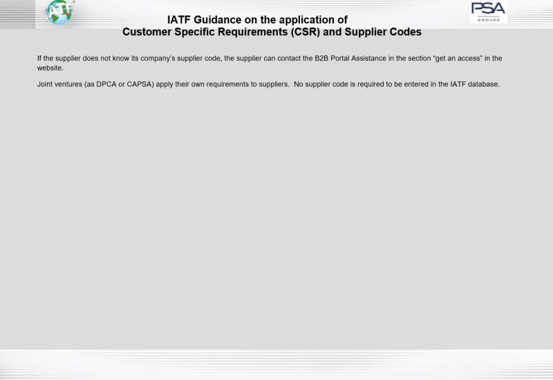 IATF 16949 : PSA Group OEM Quick Reference Guide – May 2018 : 네이버 블로그