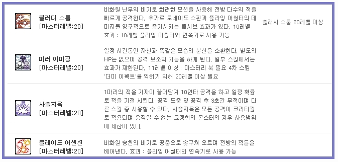 메이플스토리 듀얼블레이드 스킬트리 하이퍼스킬까지 알아보자 네이버 블로그