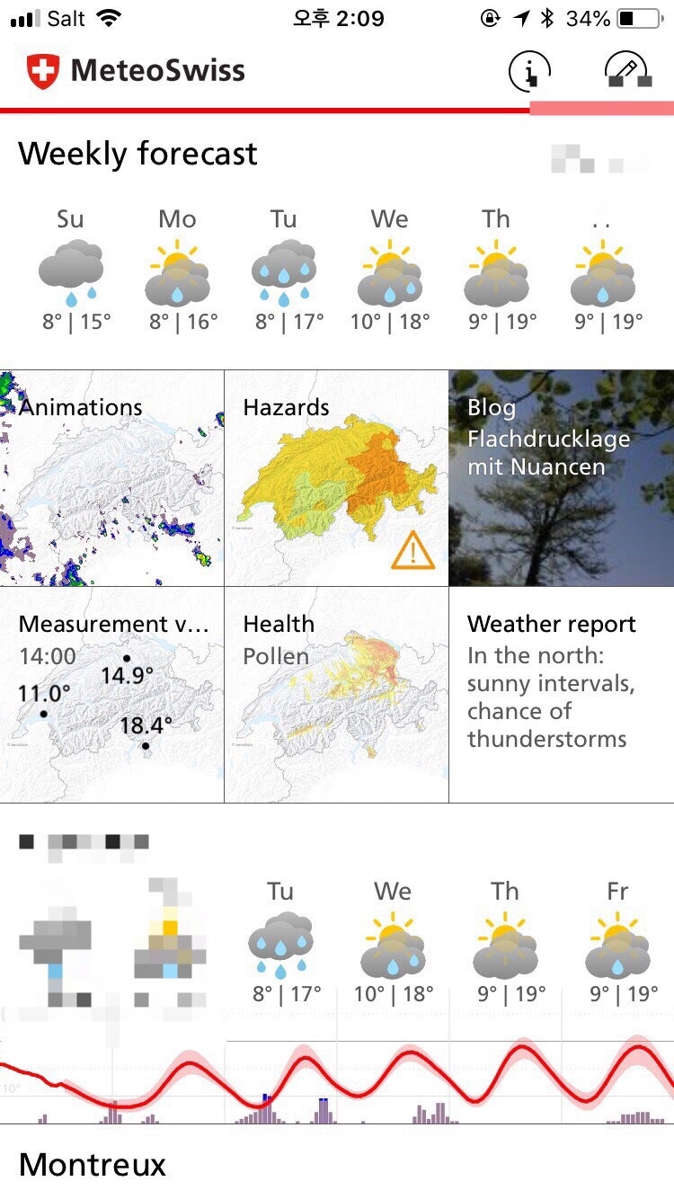 스위스 날씨 앱 추천: 현지인이 사용하는 스위스 날씨 어플 Meteo Swiss : 네이버 블로그