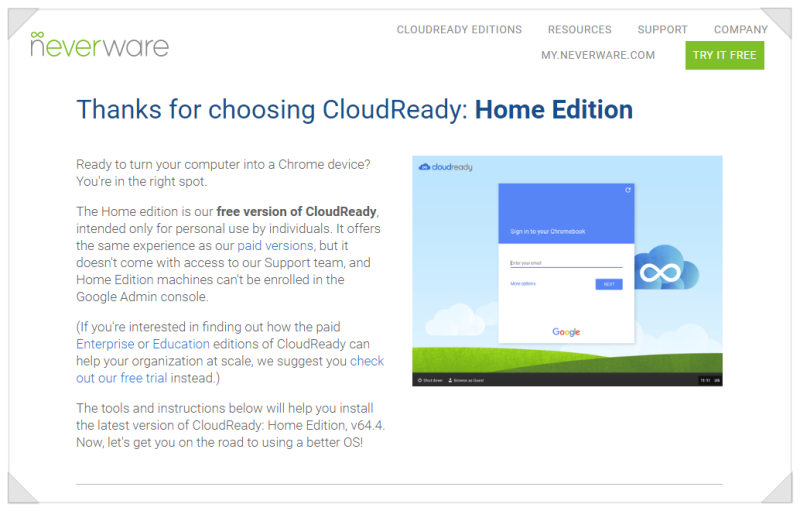 구형 노트북이 크롬북으로 재탄생 - 오래된 노트북에 생명을 불어넣어 주는 CloudReady : 네이버 블로그