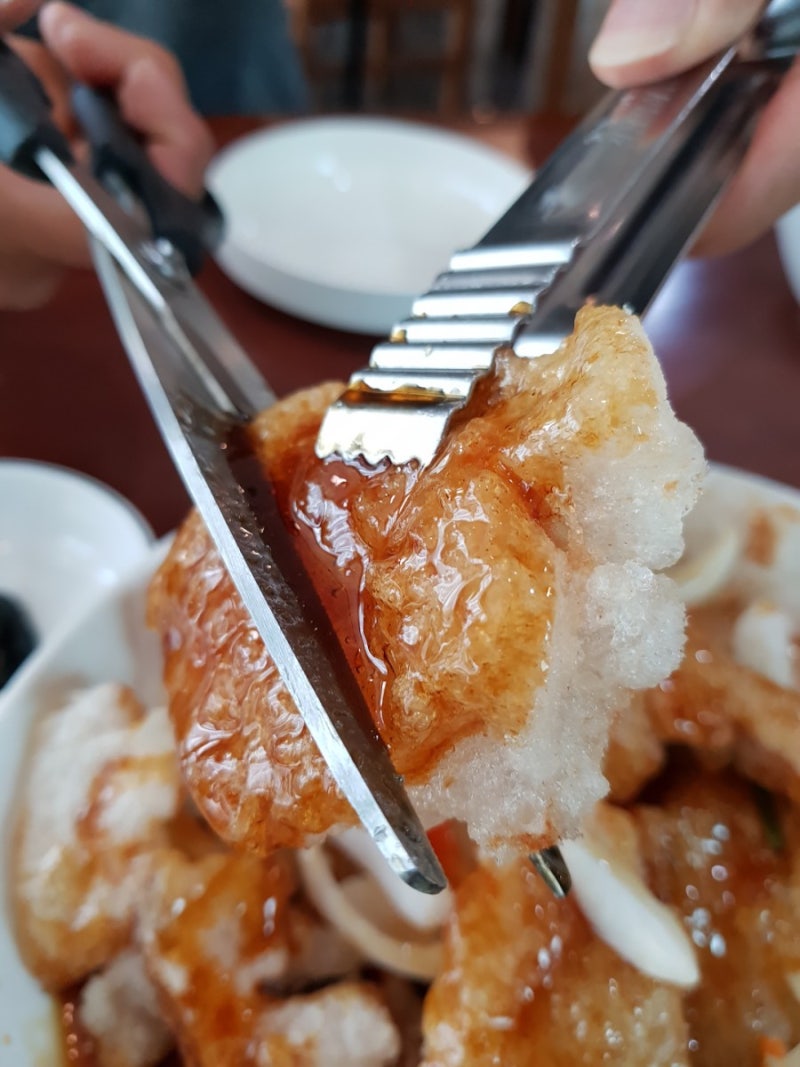속초 탕수육영빈반점 가위로 썰어먹는 탕수육 새콤달콤 맛나요 네이버 블로그