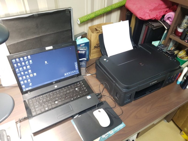 캐논g2900 정품무한잉크프린터 컬러인쇄 안되는 증상 및 백지출력 해결방법 네이버 블로그