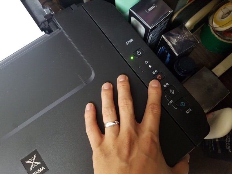 캐논g2900 정품무한잉크프린터 컬러인쇄 안되는 증상 및 백지출력 해결방법 네이버 블로그