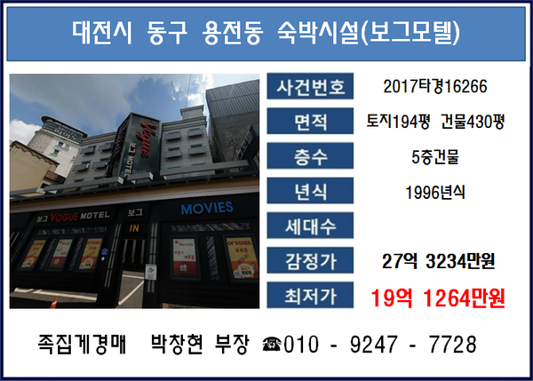 모텔경매물건 대전시 용전동 숙박시설보그모텔 네이버 블로그