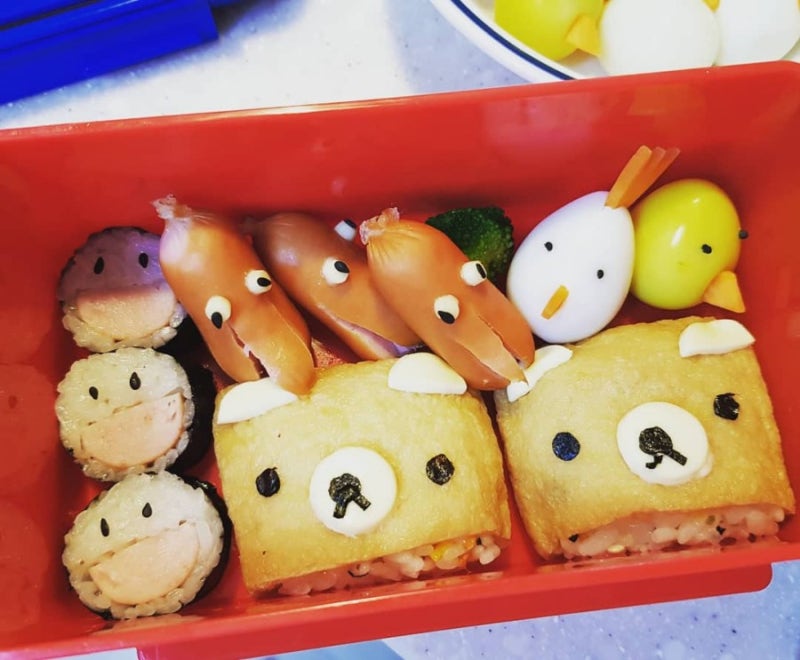 어린이집소풍도시락 캐릭터도시락만들기feat메추리알리락쿠마유부초밥스마일김밥문어소세지 네이버 블로그