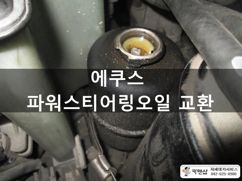에쿠스 파워스티어링오일교환핸들 조향시 소음 핸들 무거움 파워오일 교체시기 자동차정비점검 파워오일 샘플링미국 Bg
