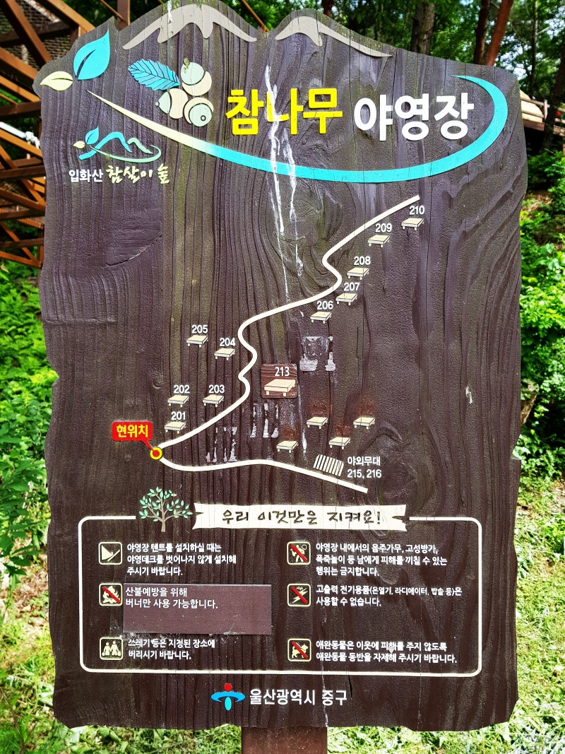 울산 입화산참살이숲야영장 참나무야영장을 둘러보았습니다 네이버 블로그