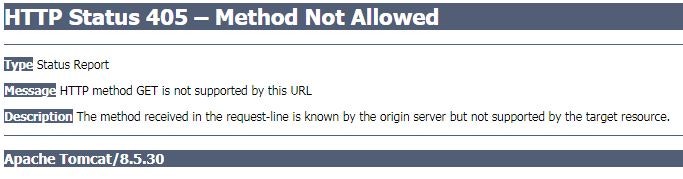 HTTP Status 405 – Method Not Allowed , HTTP method GET is not supported ...