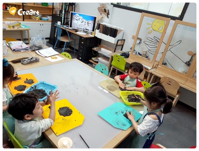 Bambini 5세 수업 큰 바위 얼굴 시흥시 정왕동 배곧 미술학원 창의미술 크리아트 네이버 블로그
