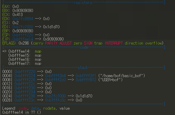 리눅스 버퍼 오버플로우, NOP sled 기법을 활용하여 공격해 보기 : 네이버 블로그
