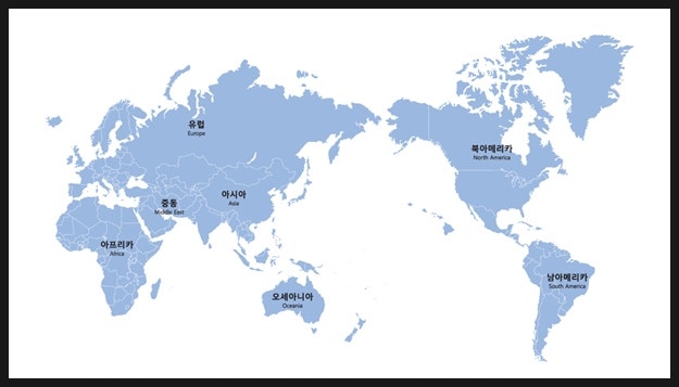 [세계나라] 5대양 6대주 (5대양 6대륙) 대륙 구분, 세계지도 : 네이버 블로그