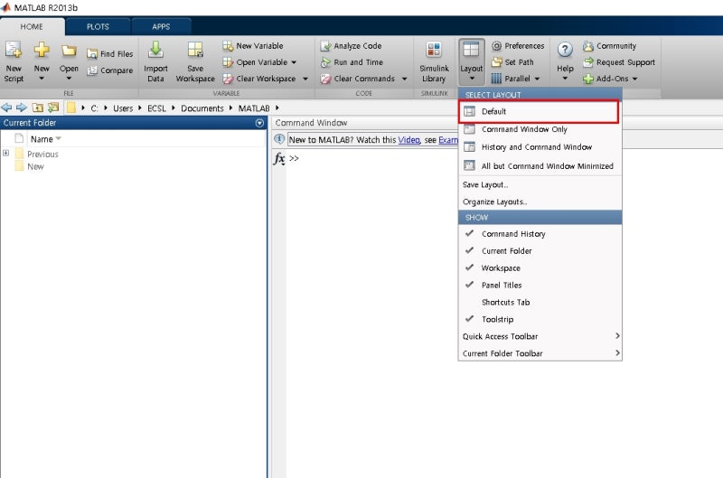 [MATLAB]1. 매트랩 기본 시작하기(MATLAB Interface, Command Window, Workspace ...
