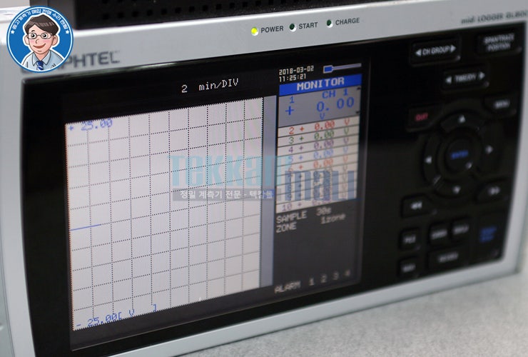 GRAPHTEC GL800 / 그라프텍 / 미니 데이터로거 / midi Logger / 200개 채널로 확장가능 / 중고 데이터 ...