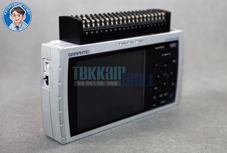 GRAPHTEC GL800 / 그라프텍 / 미니 데이터로거 / midi Logger / 200개 채널로 확장가능 / 중고 데이터 ...