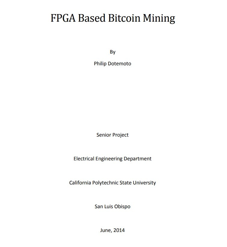 FPGA Based Bitcoin Mining : 네이버 블로그